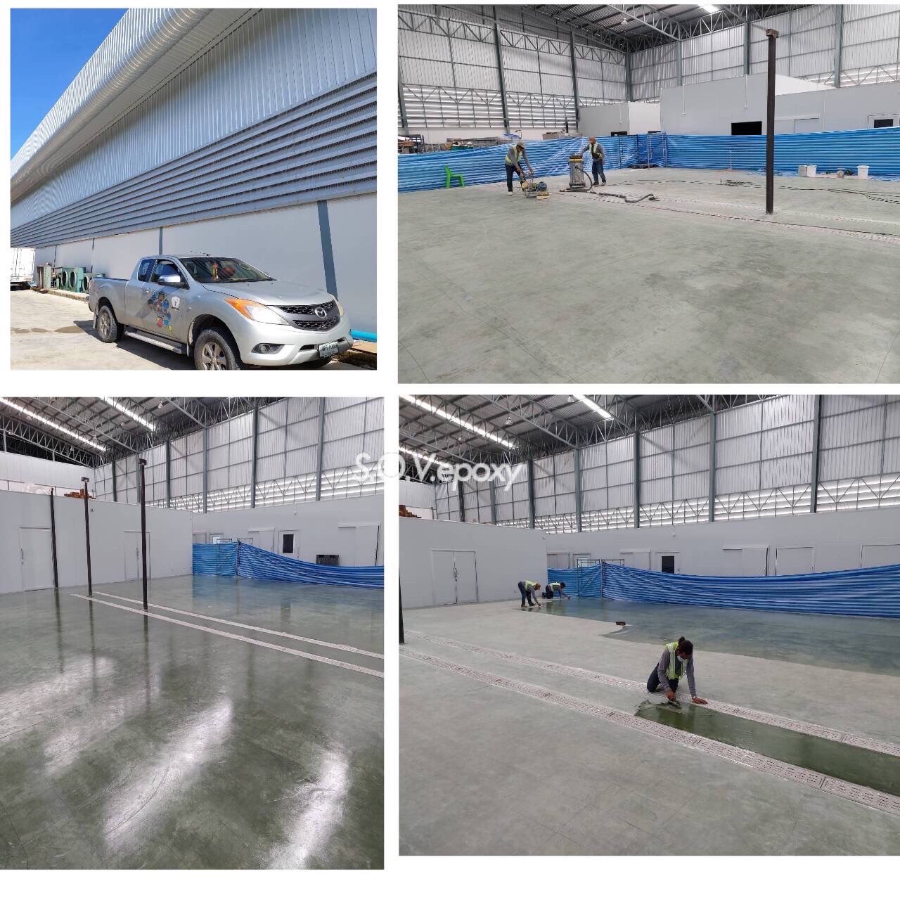 ทำพื้นโรงงาน เคลือบพื้น PU-MF หนา 4 มิล - SOV EPOXY FLOOR : บริการงาน ...